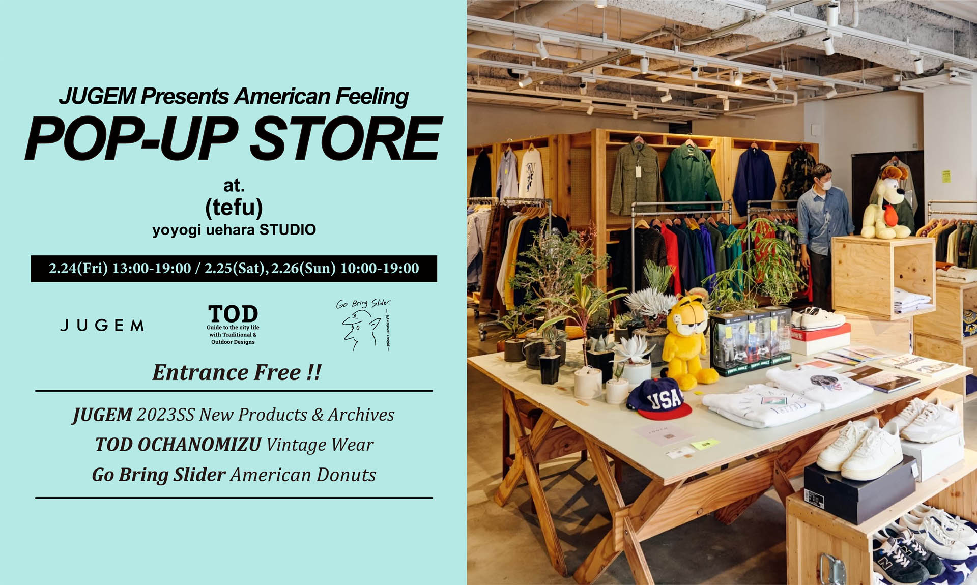 JUGEM Presents American Feeling POP-UP STORE – P.X.C